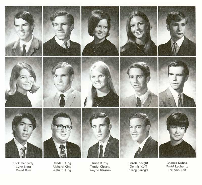 Torrance High Class of 1970 Senior Photos Kennedy - Lait