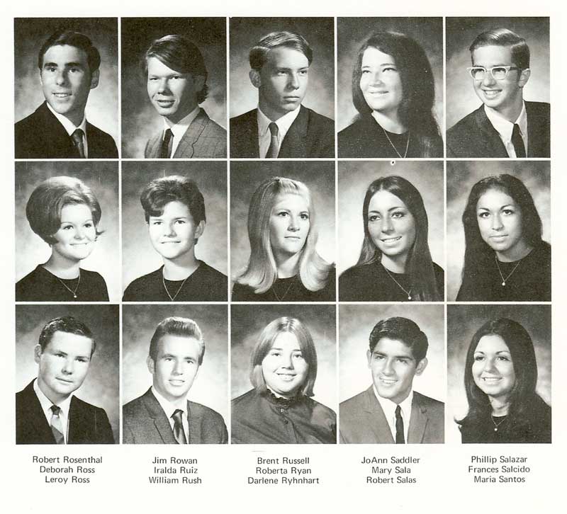 Torrance High Class of 1970 Senior Photos Rosenthol - Santos