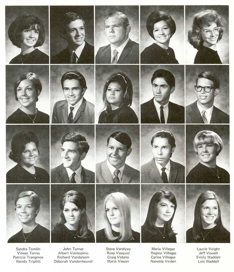 Torrance High Class of 1970 Senior Photos Tomlin - Waddell