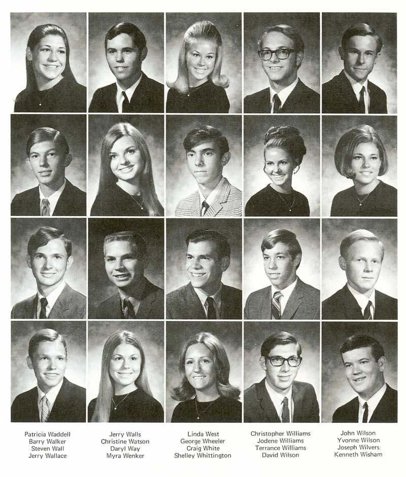Torrance High Class of 1970 Senior Photos Waddell - Wisham
