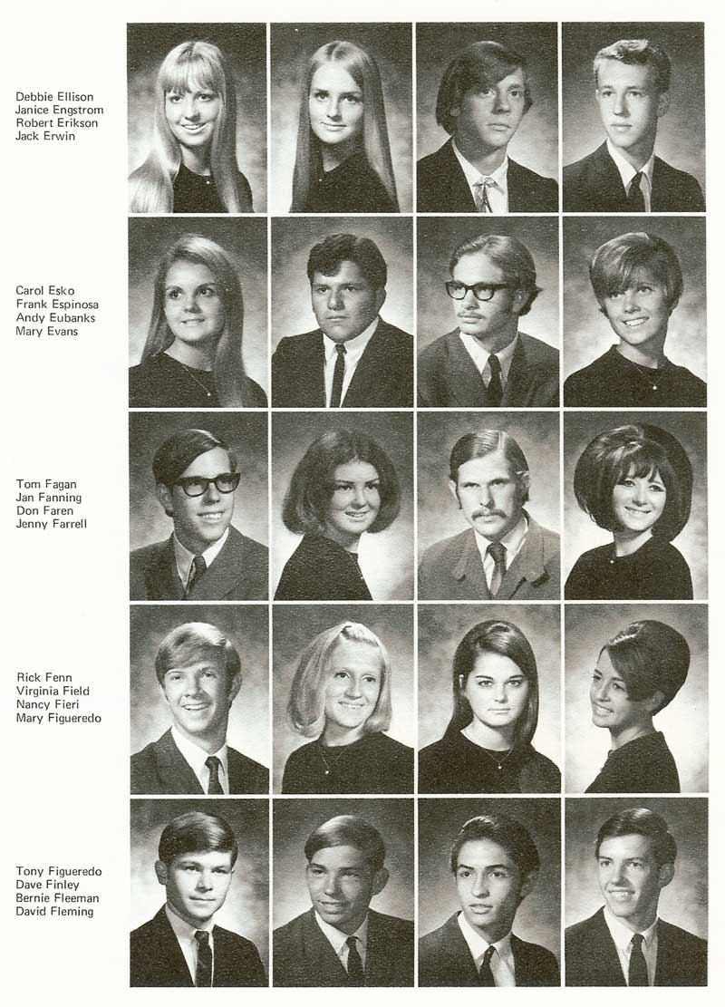 Torrance High Class of 1970 Senior Photos Ellison - Flemming